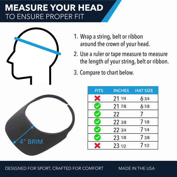 Square Brim Sun Visor | Running, Wide-Brim Visors for Women & Men – NO ...